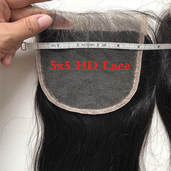 Best 5x5 HD Lace Closure Straight & Body Wave 16"18"20"Transparent HD 5 ...